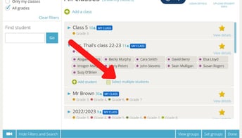 How do I delete a class?